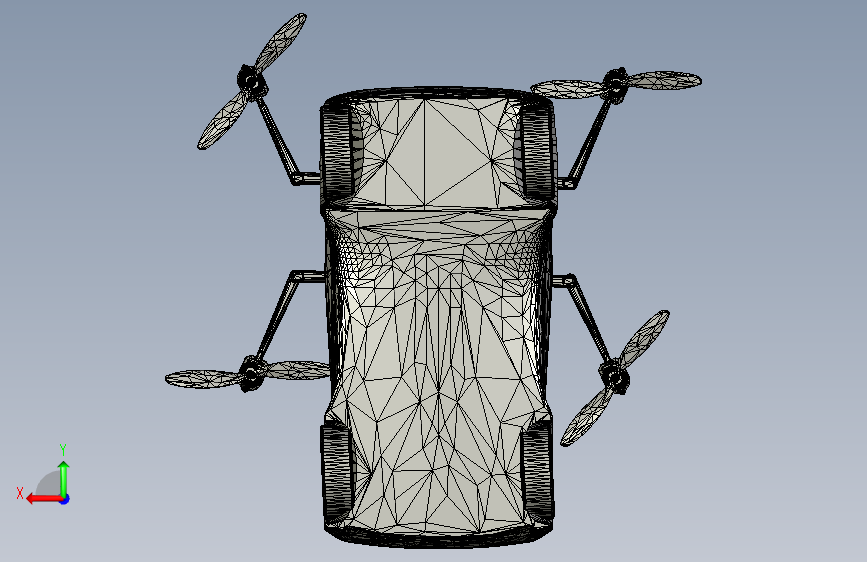 G20348-飞行汽车_E-Vtol（天际线）”+无人机_STEP_模型图纸下载 – 懒石网