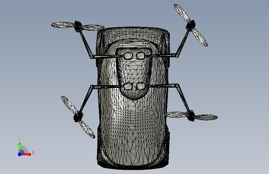 G20348-飞行汽车_E-Vtol（天际线）”+无人机_STEP_模型图纸下载 – 懒石网