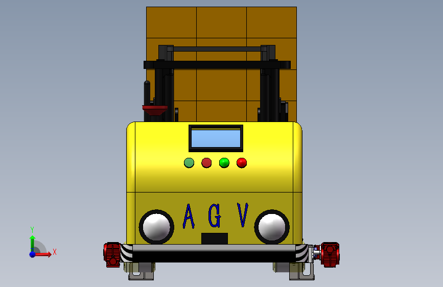 AGV货叉搬运输送线_SOLIDWORKS _模型图纸下载 – 懒石网