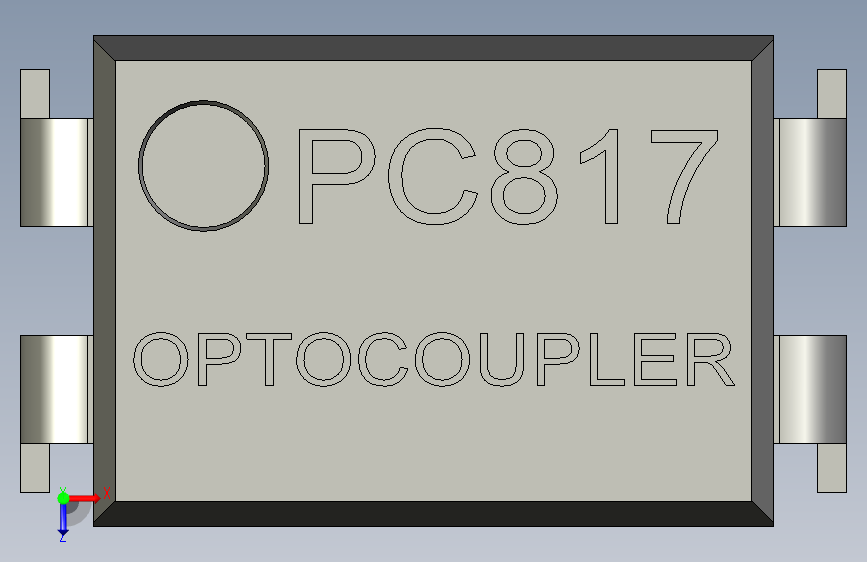 PC817 OPTOCOUPLER_STEP_模型图纸下载 – 懒石网