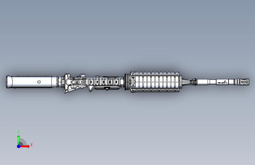 M4A1步枪模型_STEP _模型图纸下载 – 懒石网