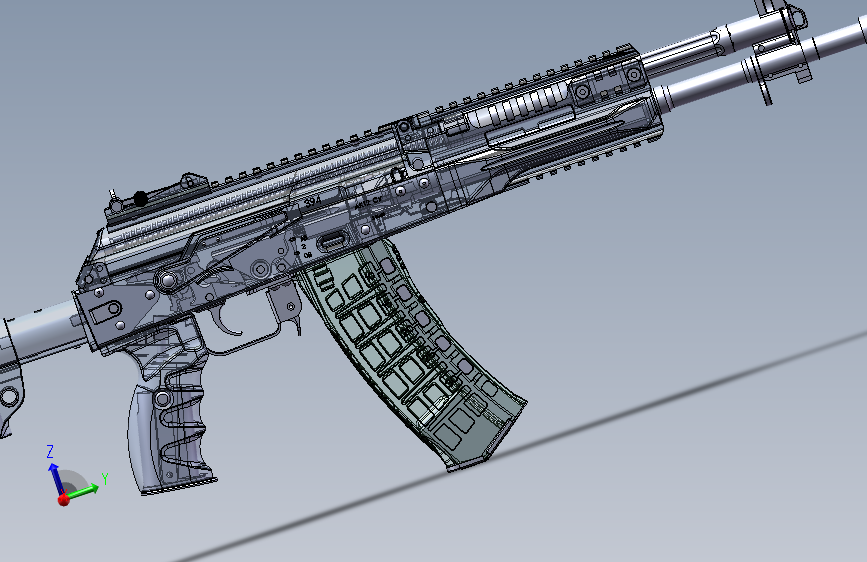 AK12步枪模型_SOLIDWORKS 2023_模型图纸下载 – 懒石网