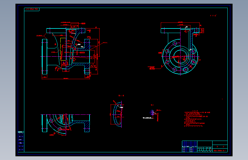 API标准闸阀300LB 3寸口径_AutoCAD 2007_模型图纸下载 – 懒石网