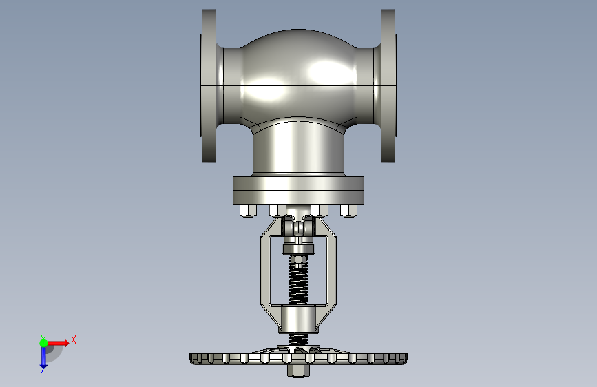 针阀DN80-dtk_STEP_模型图纸下载 – 懒石网
