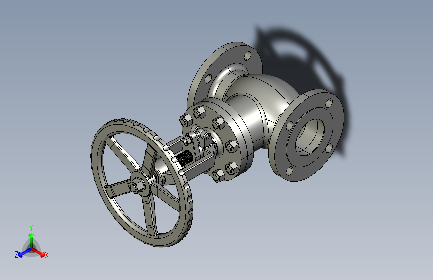 针阀DN80-dtk_STEP_模型图纸下载 – 懒石网