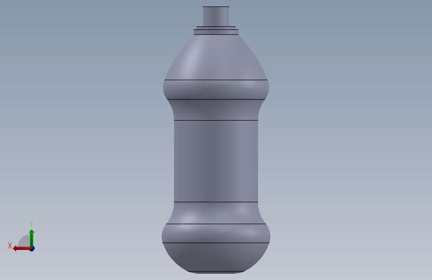 具有优美设计的SOLIDWORKS 2024瓶子。_SOLIDWORKS 2024_模型图纸下载 – 懒石网