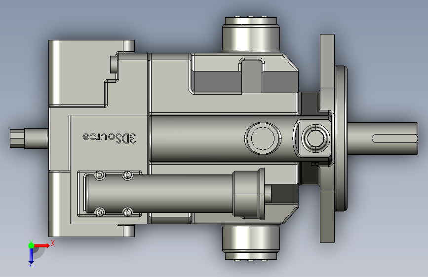 V系列变量柱塞泵_V23_STEP_模型图纸下载 – 懒石网