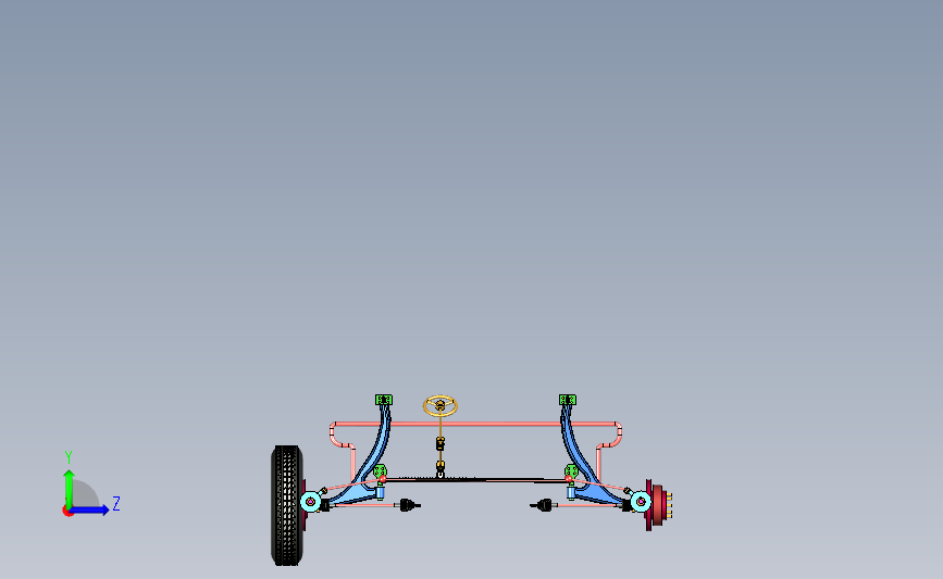简易汽车转向系统三维建模图纸 x_t格式_Parasolid_模型图纸下载 – 懒石网