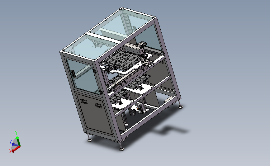 Tray盘自动上下料设备_SOLIDWORKS 2012_模型图纸免费下载 – 懒石网
