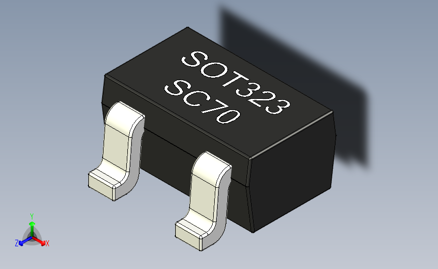 SOT323 (SC70-3) (2)_STEP_模型图纸下载 – 懒石网