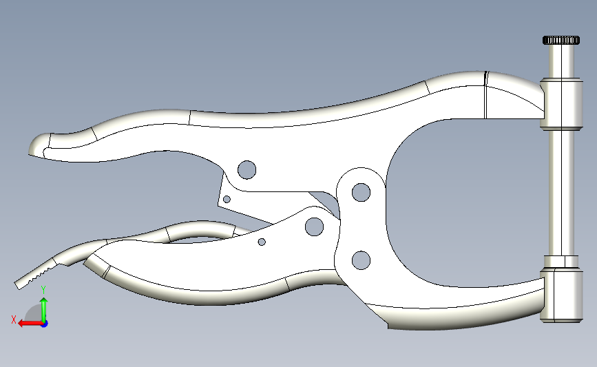 夹钳HS-51030_IGES_模型图纸下载 – 懒石网