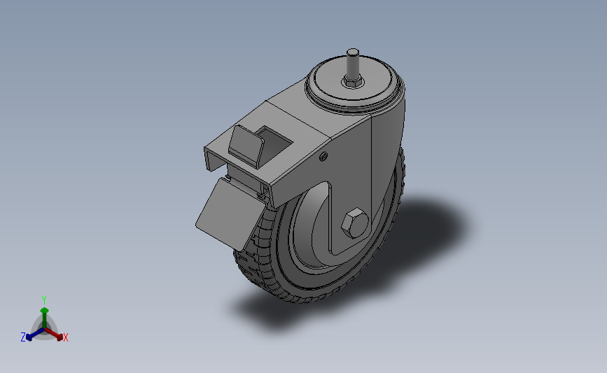 Z01-03B-160-424G普通工业轮[Z01-03B-200-424G]脚轮_SOLIDWORKS 2018_模型图纸下载 – 懒石网