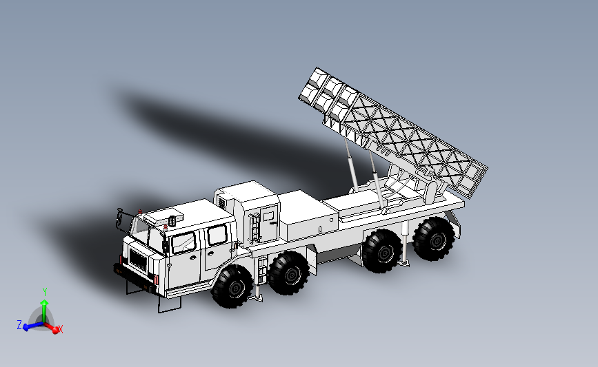 WS-2D火箭炮_SOLIDWORKS 2012_模型图纸下载 – 懒石网