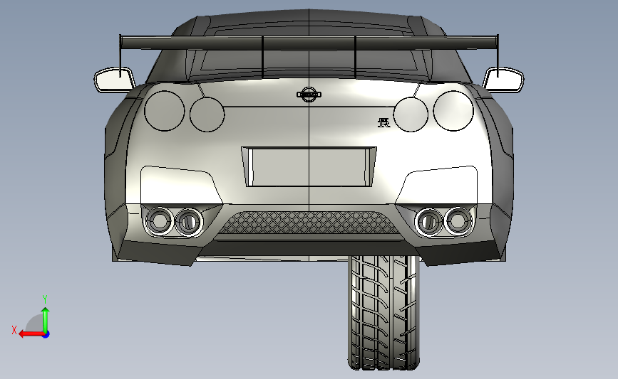 日产GTR汽车_STEP_模型图纸下载 – 懒石网