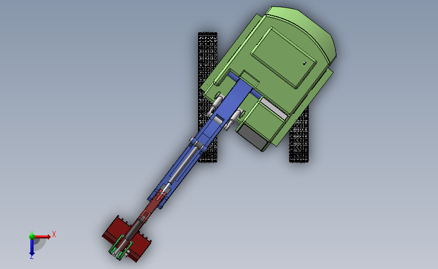 挖掘机模型_SOLIDWORKS 2018_模型图纸下载 – 懒石网