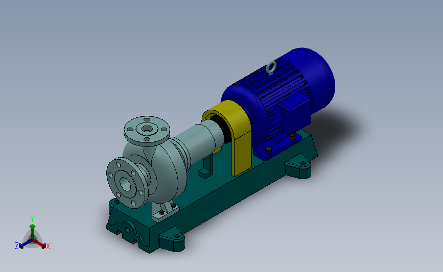 WRY系列 热油泵-1[WRY50-32-150]_SOLIDWORKS 2018_模型图纸下载 – 懒石网