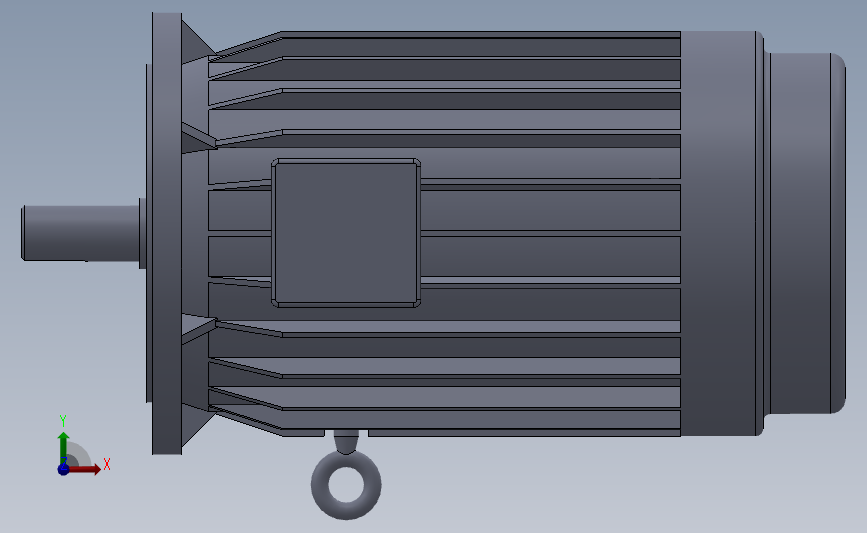 YE3电动机(80-180M）[132M(2,4,6,8)]_SOLIDWORKS 2018_模型图纸下载 – 懒石网
