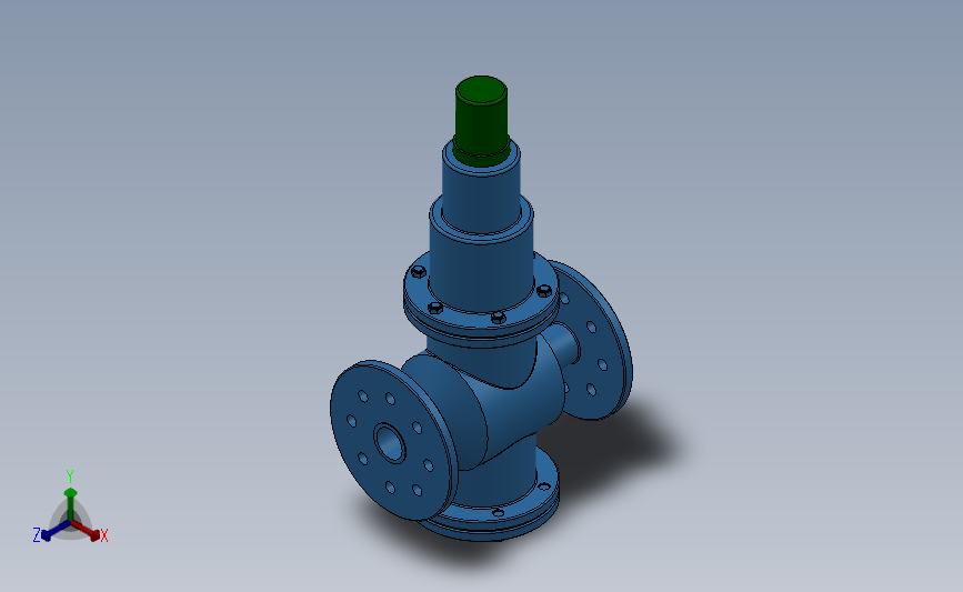 Y42X减压阀[Y42X减压阀]通径25_SOLIDWORKS 2018_模型图纸下载 – 懒石网