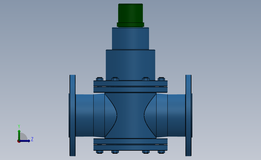 Y42X减压阀[Y42X减压阀]通径100_SOLIDWORKS 2018_模型图纸下载 – 懒石网