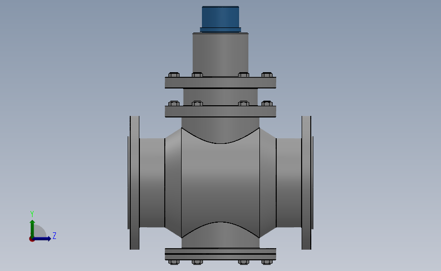 Y43H减压阀[Y43H减压阀]通径200_SOLIDWORKS 2018_模型图纸下载 – 懒石网