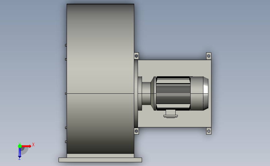 4-79型离心式通风机[4-79-3A]_STEP_模型图纸下载 – 懒石网