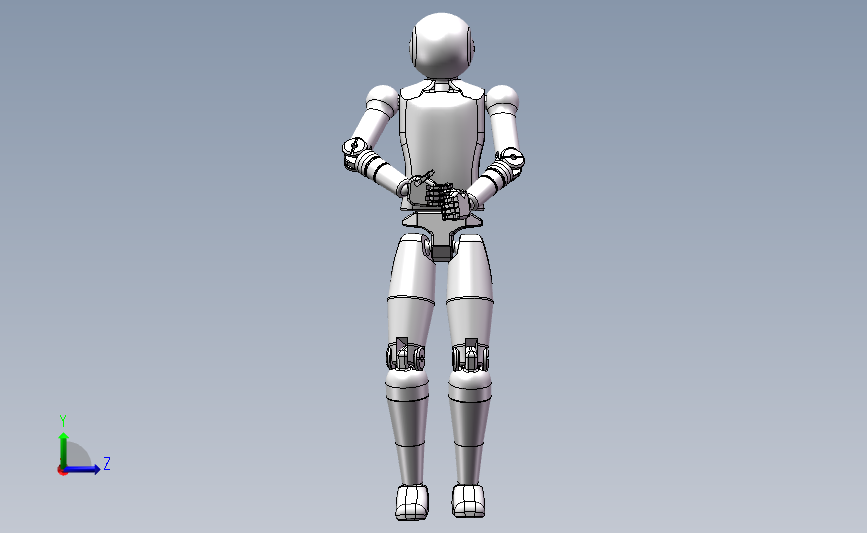 人形机器人 Solidworks 2021 模型图纸下载 懒石网