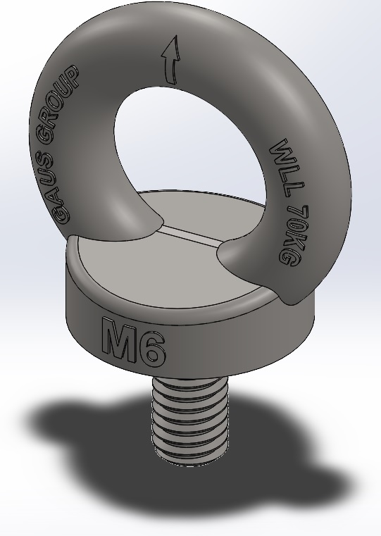 M6吊环螺栓_SOLIDWORKS 2020_模型图纸下载 – 懒石网