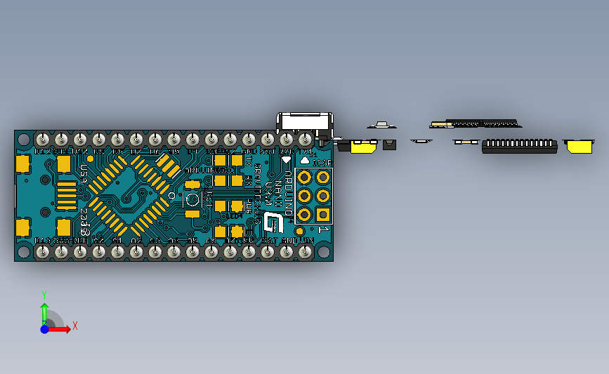 Arduino Nano超精美模型_STEP_模型图纸下载 – 懒石网