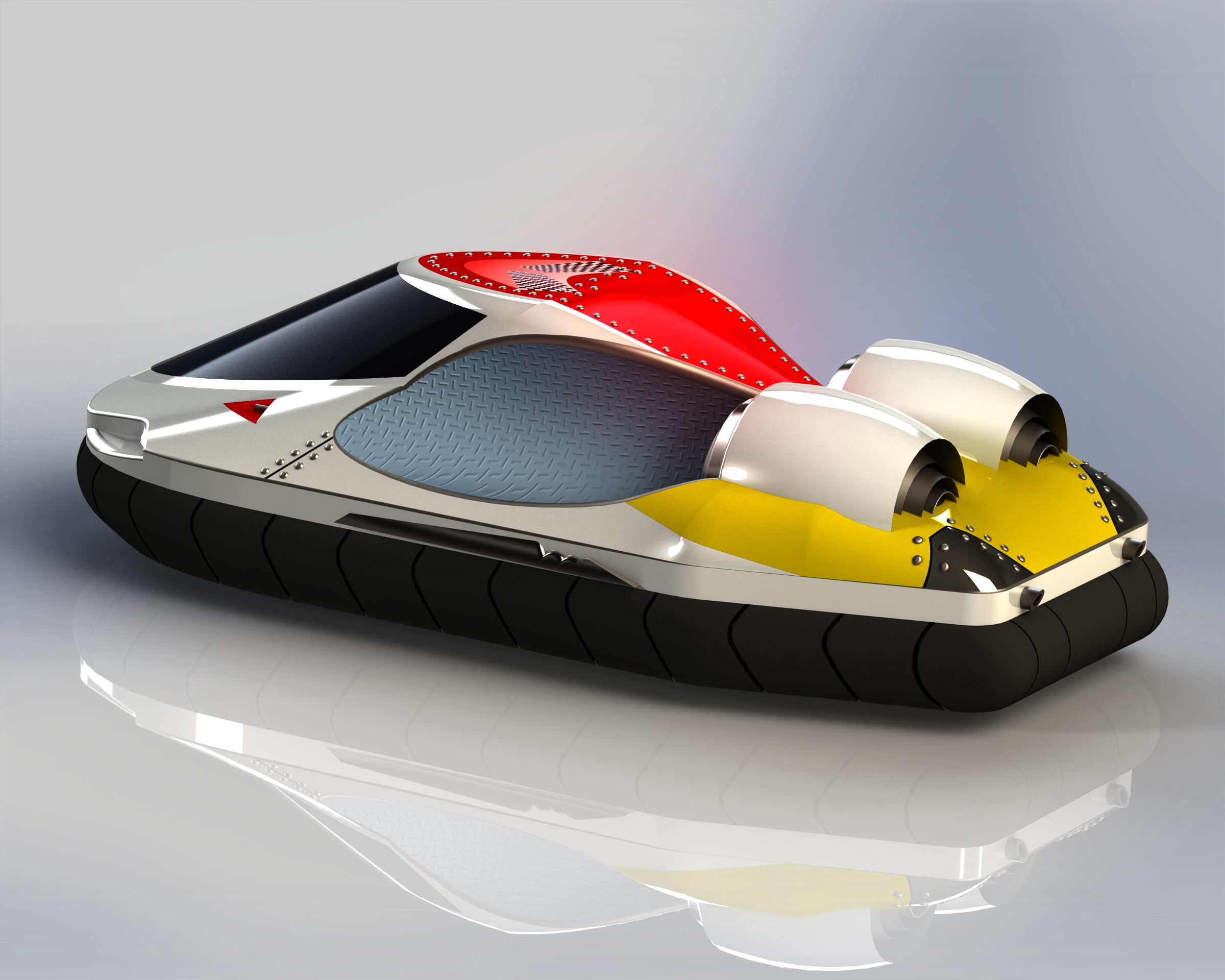 气垫船（游戏模型） Solidworks 2016 模型图纸下载 懒石网