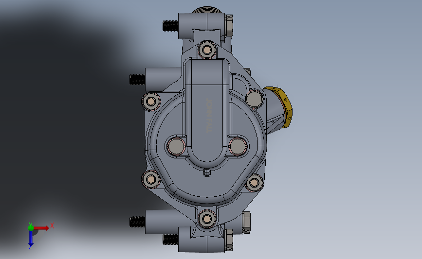 Merlin 62 发动机的机油滤清器单元_SOLIDWORKS 2018_模型图纸下载 – 懒石网