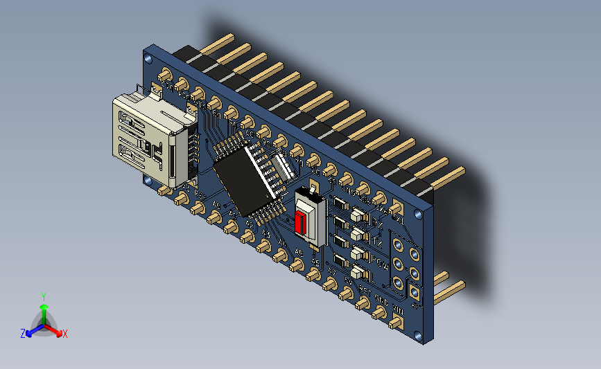 Arduino Nano CH340开发板_STEP_模型图纸下载 – 懒石网