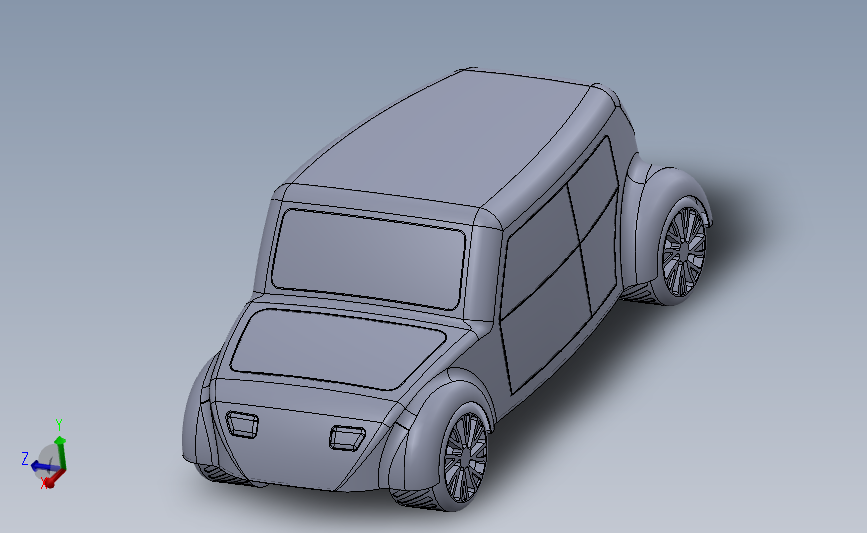 1967年大众经典甲壳虫汽车 Solidworks 2018 模型图纸下载 懒石网