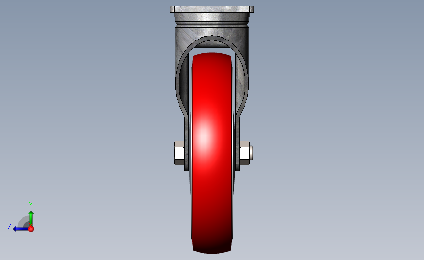 6 英寸直径 60a 橡胶轮 Solidworks 2020 模型图纸下载 懒石网