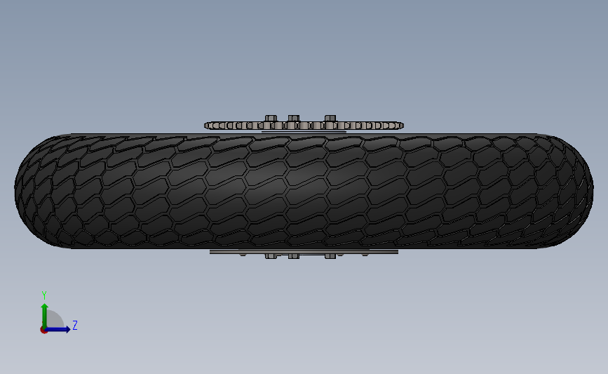19 英寸摩托车后轮带有 140 80 X 19 扁平履带轮胎带减速盘等 Solidworks 2014 模型图纸下载 懒石网