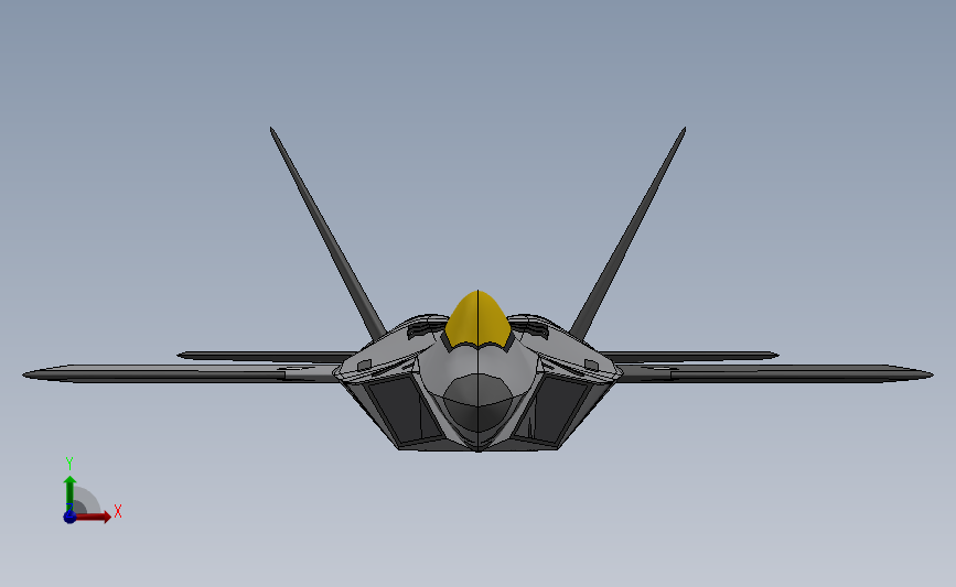 洛克希德马丁 F-22 猛禽_SOLIDWORKS 2020_模型图纸下载 – 懒石网