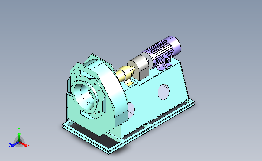 SAB-ZG-Ⅰ工业中压离心风机（D式)[ZG-Ⅰ（D式)]_STEP_模型图纸下载 – 懒石网