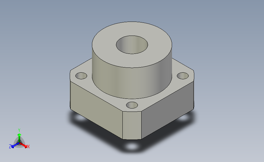 法兰型固定端丝杠支撑[CFF-25A]_STEP_模型图纸下载 – 懒石网