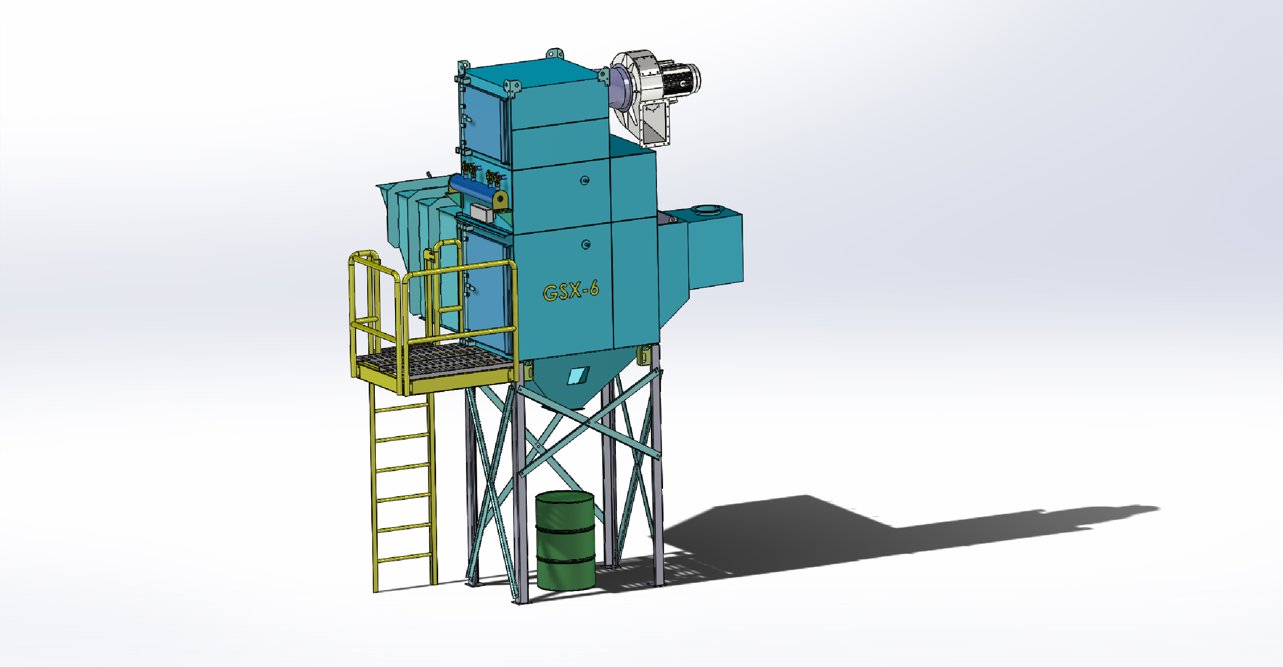 除尘器_SOLIDWORKS 2017_模型图纸下载 – 懒石网