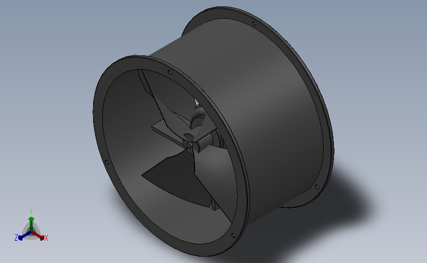 EB节能壁式通风机[EB-2A]_STEP_模型图纸下载 – 懒石网