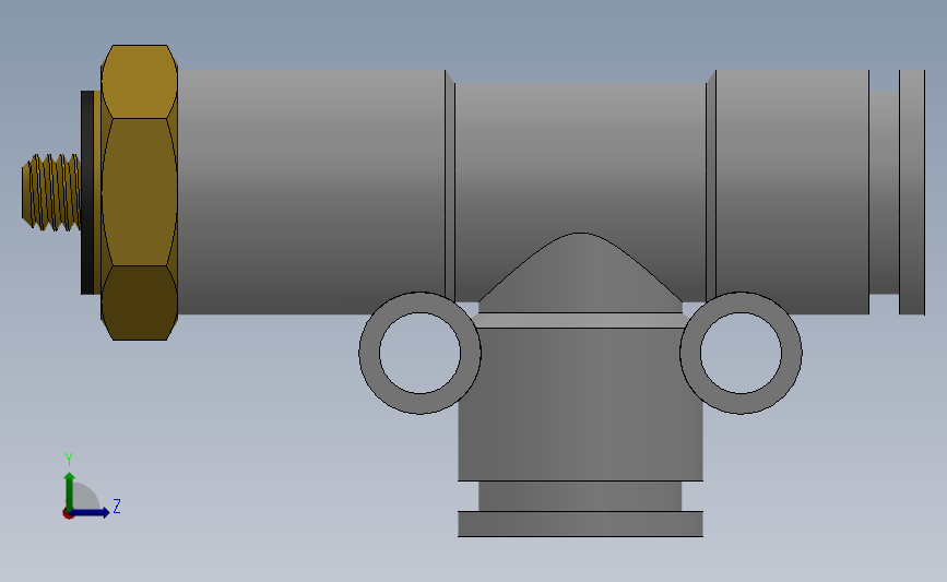 快速接头KJYY型歪螺三通接头[KJY04-M3]_SOLIDWORKS 2018_模型图纸下载 – 懒石网