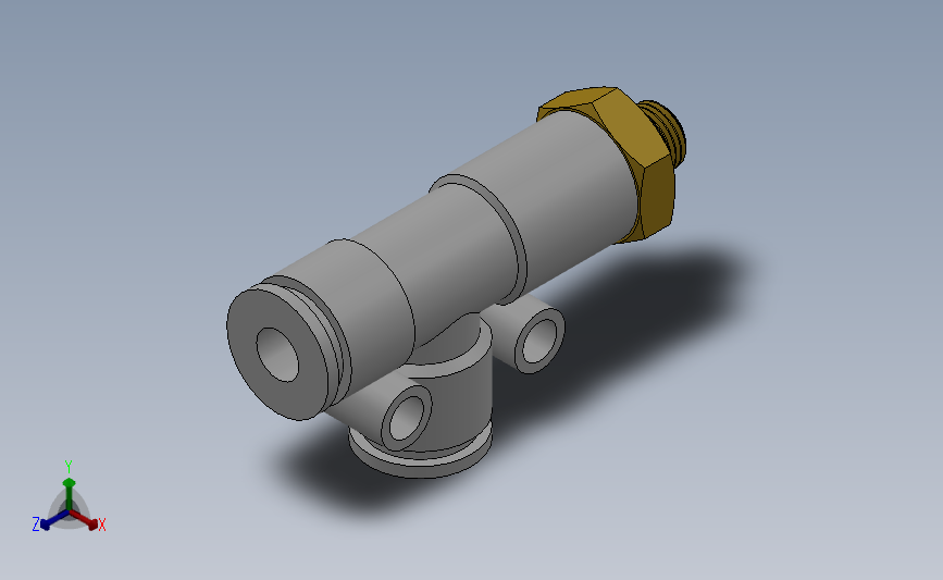 快速接头KJYY型歪螺三通接头[KJY04-M5]_SOLIDWORKS 2018_模型图纸下载 – 懒石网