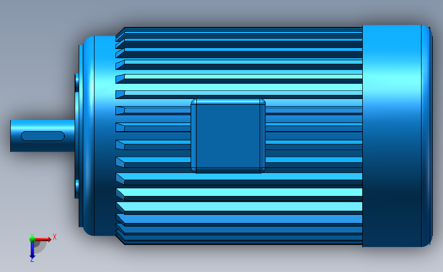 B 14铝合金涡轮减速机[Y100L]_SOLIDWORKS 2018_模型图纸下载 – 懒石网