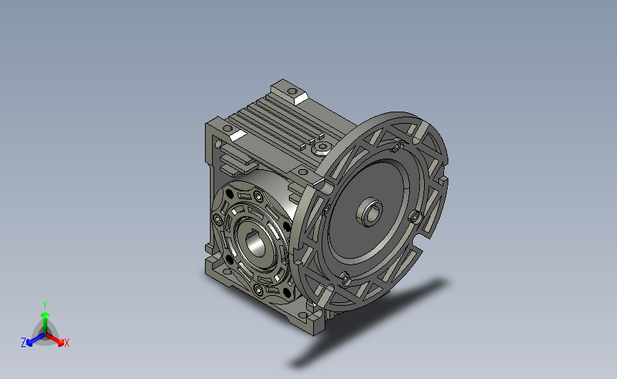 电机减速机RV040-63B5_STEP_模型图纸下载 – 懒石网