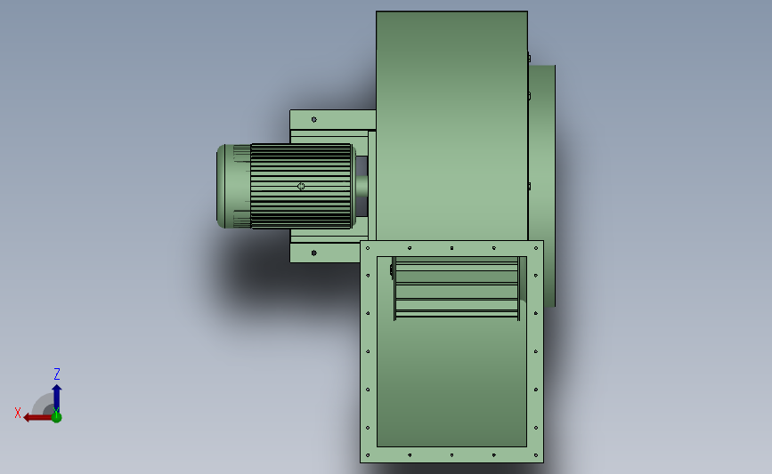 厨用风机YF系列厨用离心通风机[YF6-67№6.3A]_SOLIDWORKS 2018_模型图纸下载 – 懒石网