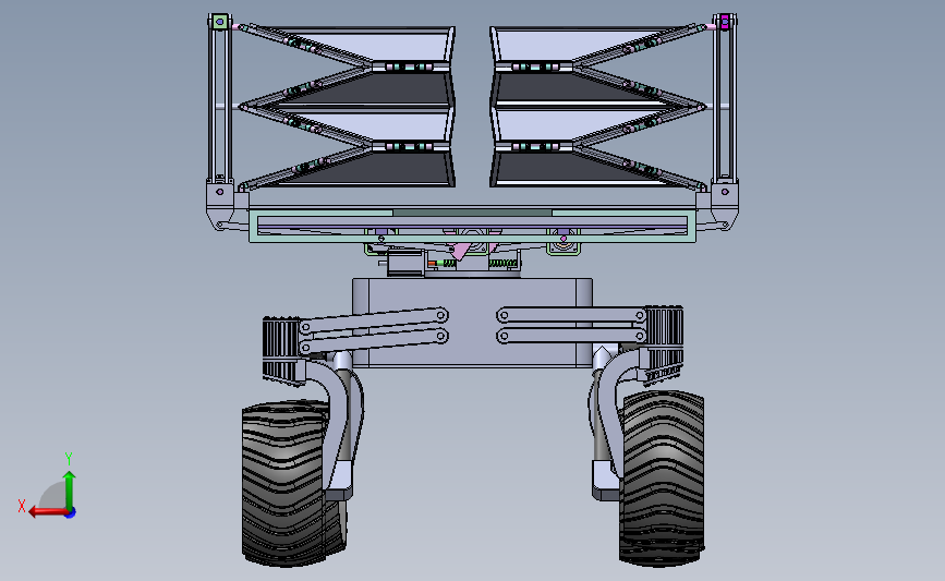 折叠型月球车火星车_SOLIDWORKS 2020_模型图纸下载 – 懒石网