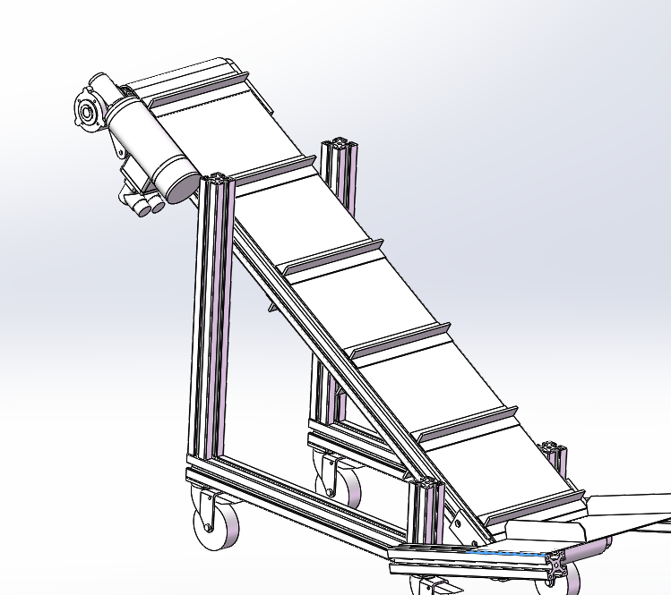 斜坡式输送线 Solidworks 2017 模型图纸下载 懒石网