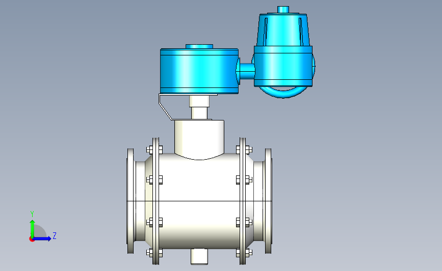 固定式锻钢球阀(电动)[PN1.6-DN300].step_STEP_模型图纸下载 – 懒石网