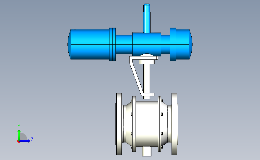 固定式锻钢球阀(气动、液动)[PN1.6-DN80].step_STEP_模型图纸下载 – 懒石网