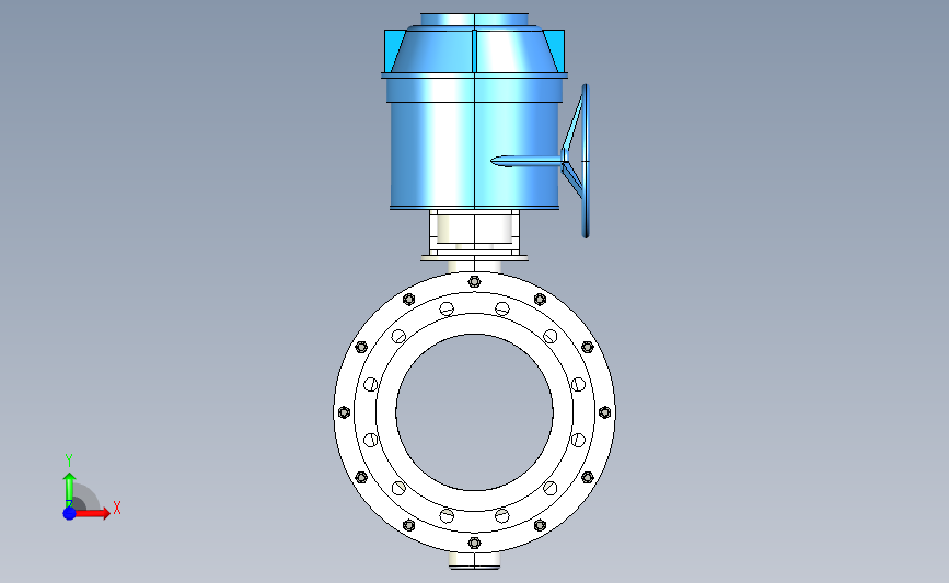 固定式铸钢球阀(电动)[PN1.6-DN300].step_STEP_模型图纸下载 – 懒石网