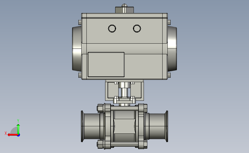 DQP-03气动卡式球阀[DQP-03-DN40].step_STEP_模型图纸下载 – 懒石网